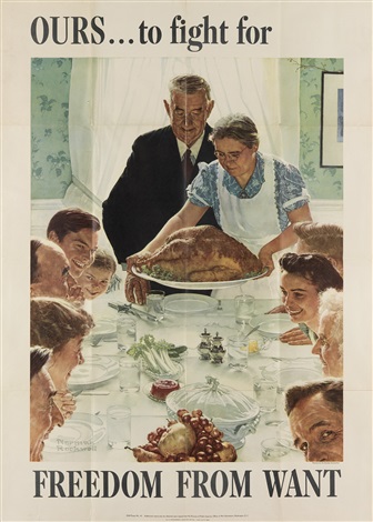 THE FOUR FREEDOMS. Group of 4 posters. 1943 by Norman Rockwell on artnet
